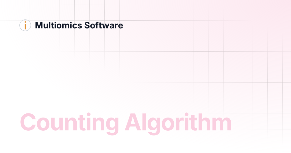 Counting Algorithm | Multiomics Software