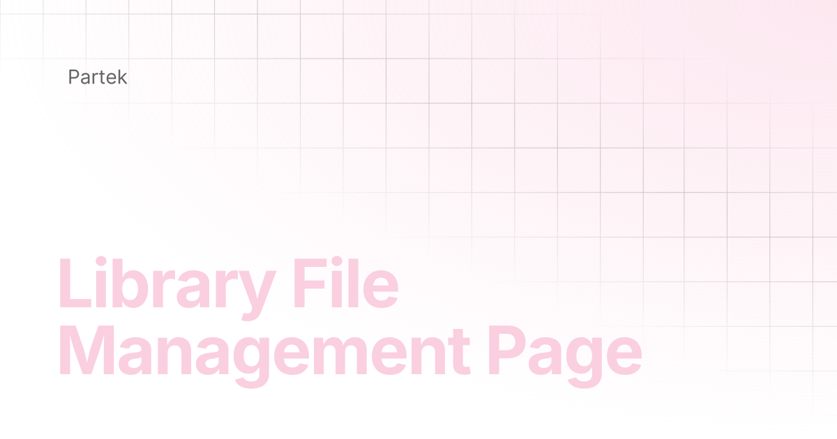 Library File Management Page | Multiomics Software