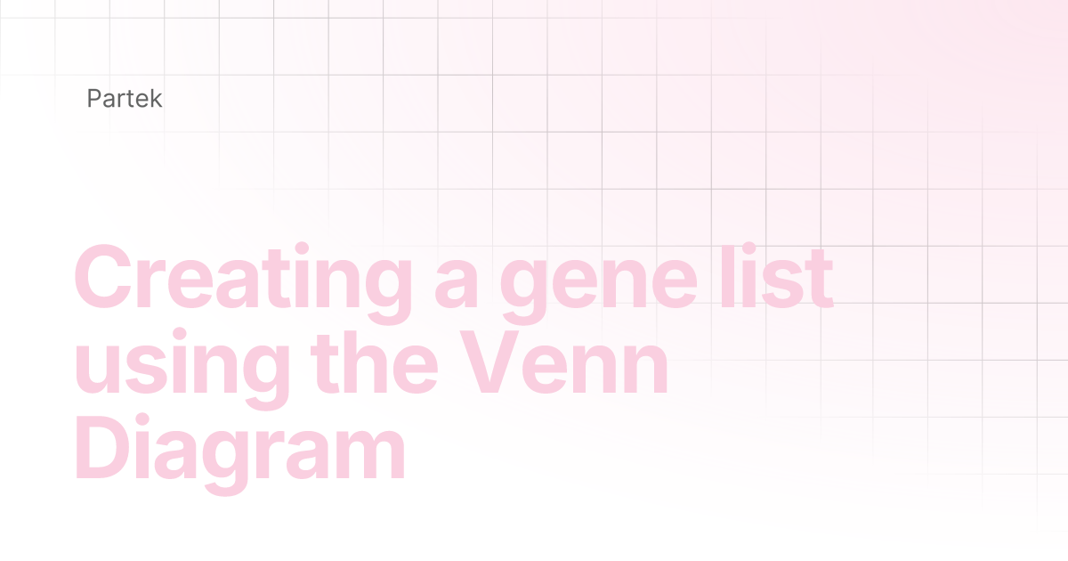 Creating a gene list using the Venn Diagram | Multiomics Software