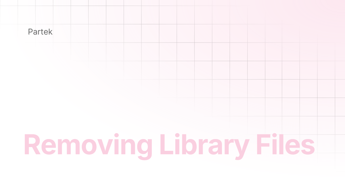 Removing Library Files | Multiomics Software