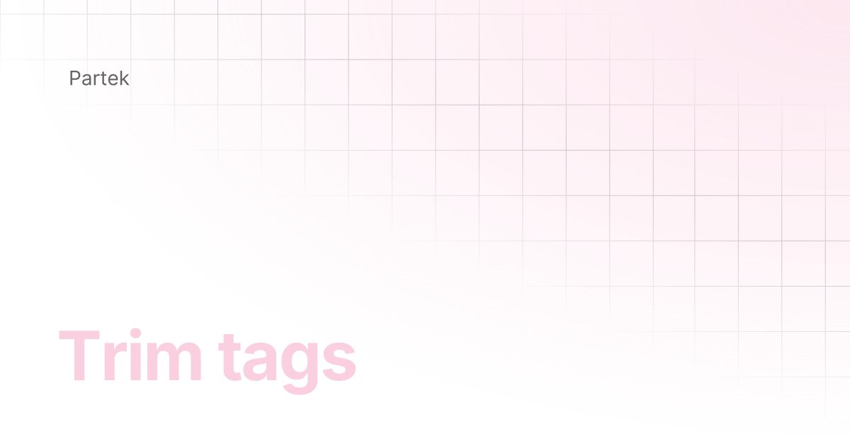 Trim tags | Multiomics Software