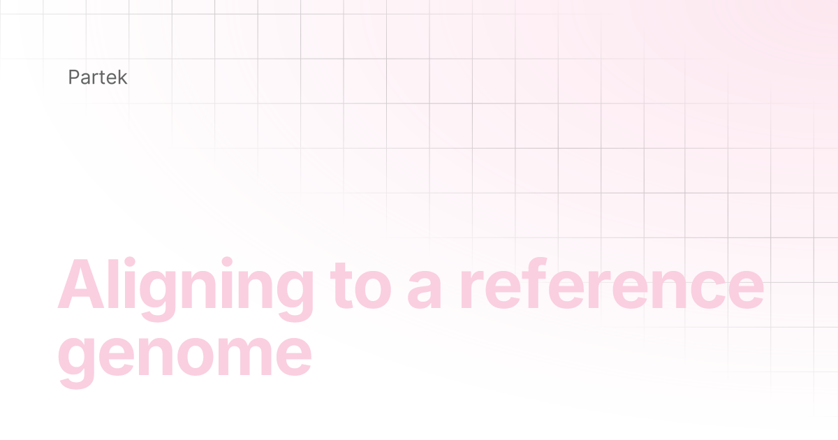 Aligning to a reference genome | Multiomics Software