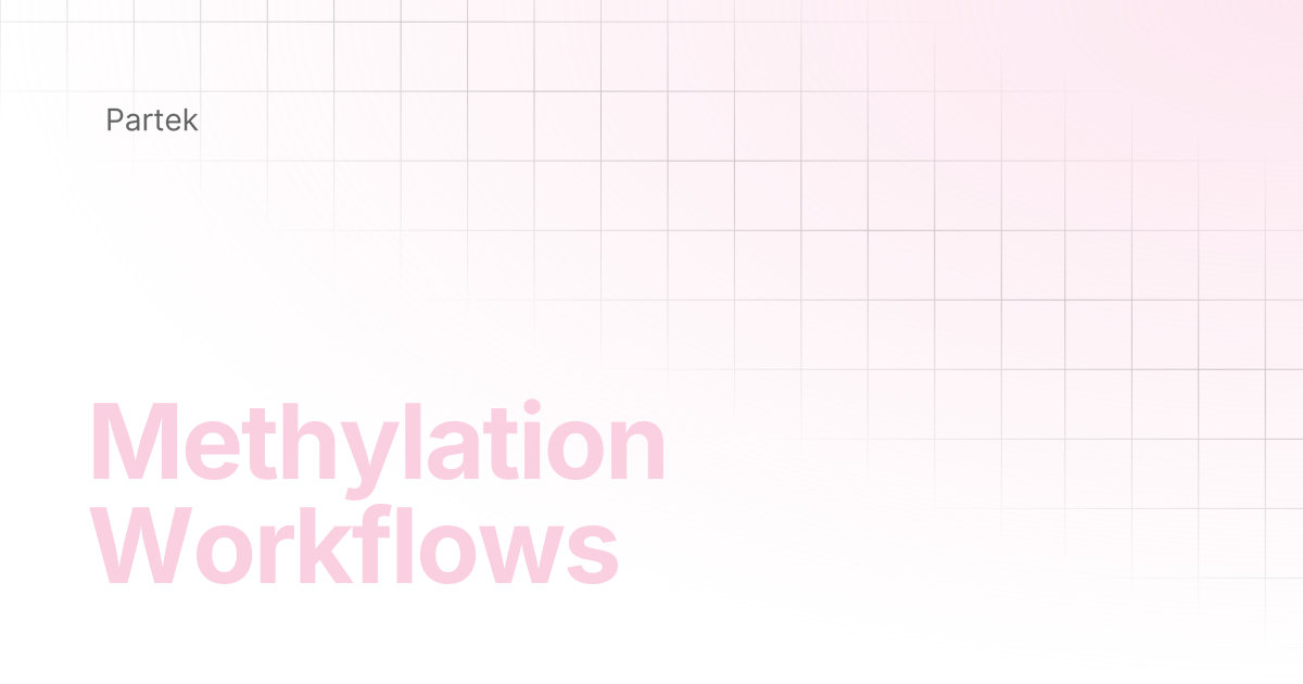 Methylation Workflows Multiomics Software 1806