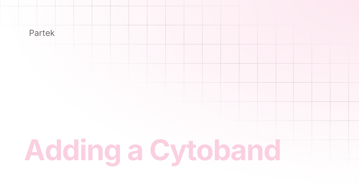 Adding a Cytoband | Multiomics Software