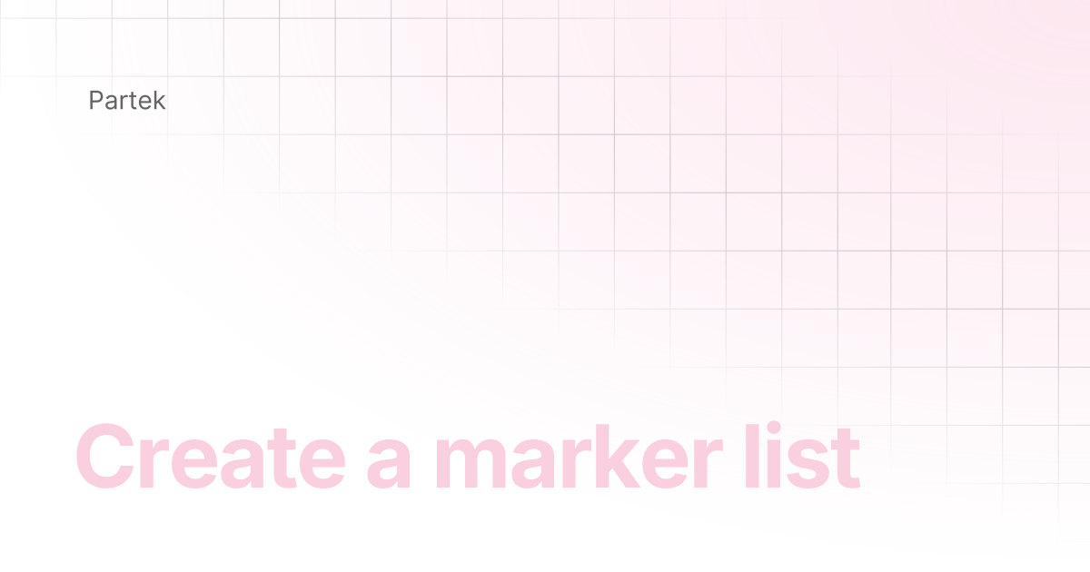 Create a marker list | Multiomics Software