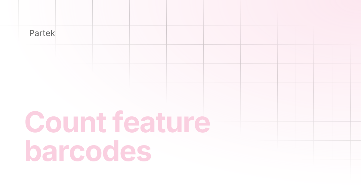 Count feature barcodes | Multiomics Software